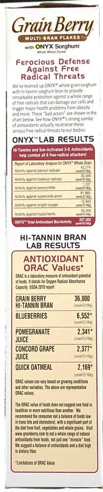 Grain Berry Multi-Bran Flakes with ONYX Sorghum - 2 Pack (24 Oz / 680g ...