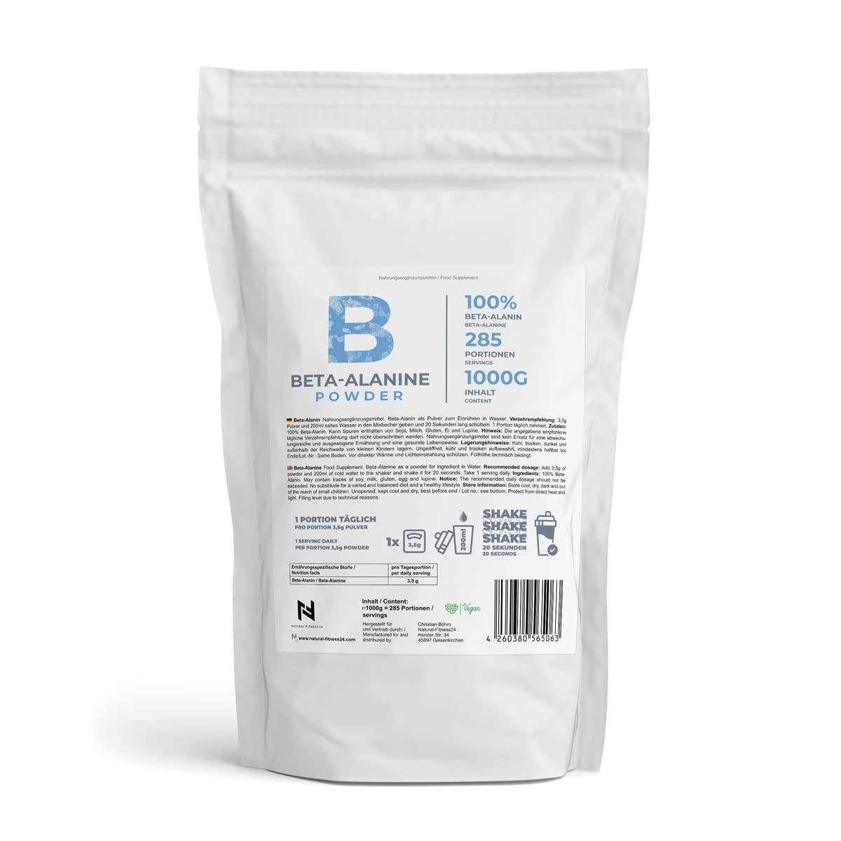 NF24 Beta Alanine Powder 1Kg | Pure Vegan Beta-Alanine Highly Dosed ...
