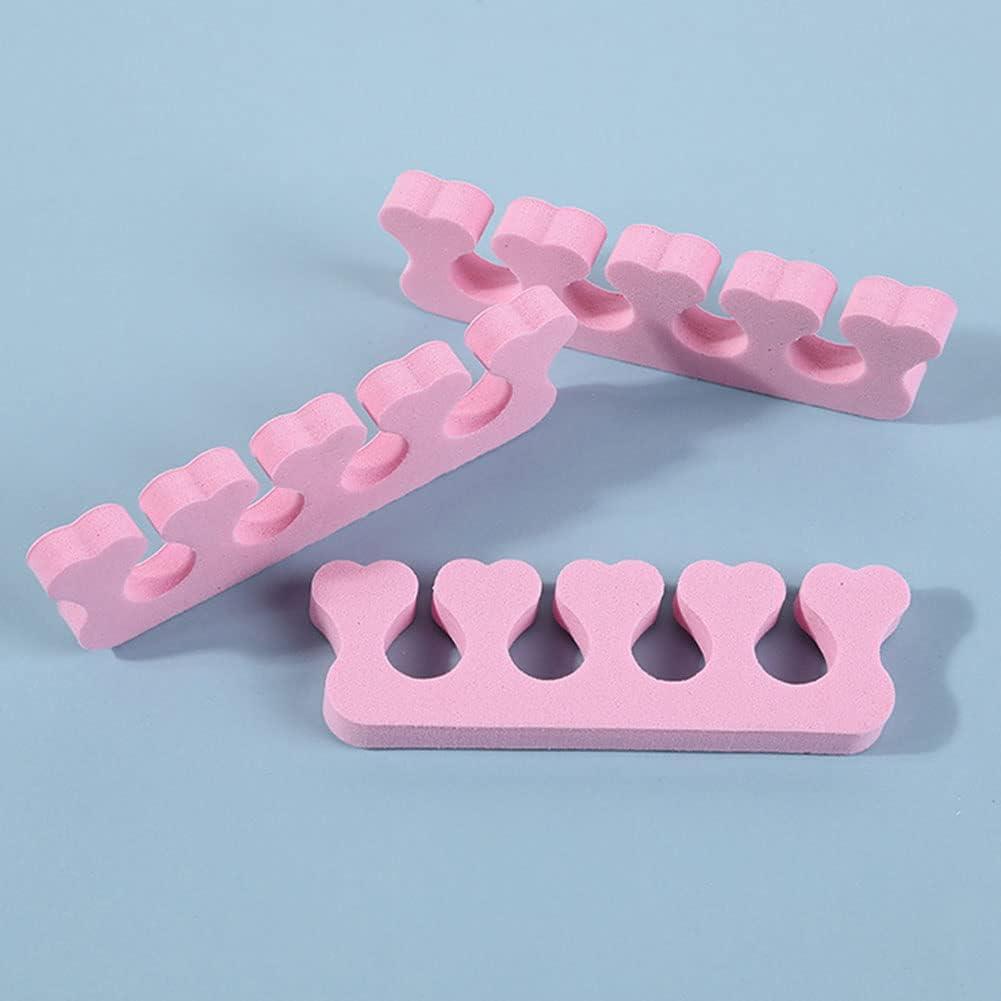Pink 100 Pcs Disposable Soft Sponge Toe Finger Separators for Pedicure ...