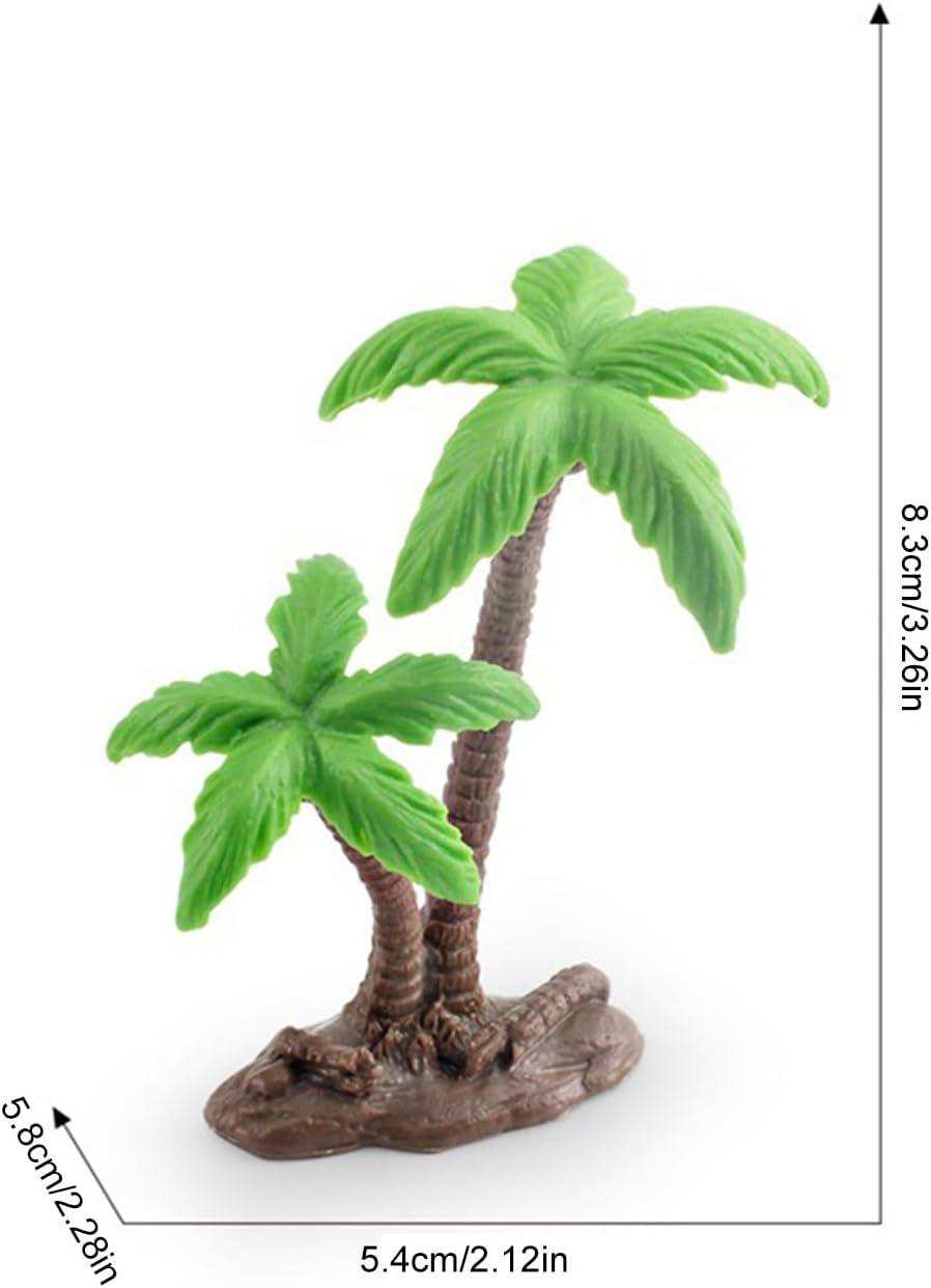 Palm Tree Decorations Tropical Coconut Palm Tree Model Mini Palm Leaves ...