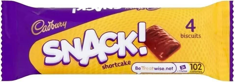 Cadbury Snack Shortcake Chocolate Biscuit 40g x Case of 36 | shortcake ...