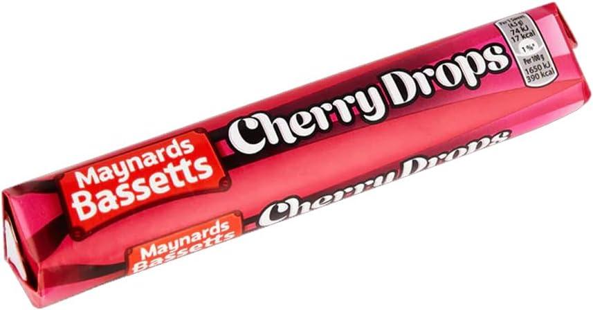 Cherry Drops Sweets Roll 45g - Smooth and Fruity Cherry Flavoured hard ...