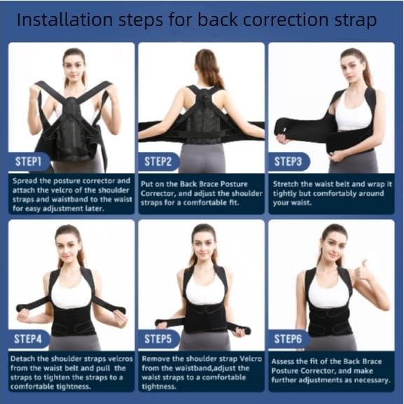 Back posture correction with spinal support correction with anti ...