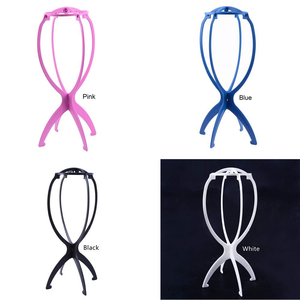 2 PCS 14.2 Inches Wig Stands Wig Head Stand Travel Wig Stand Portable ...