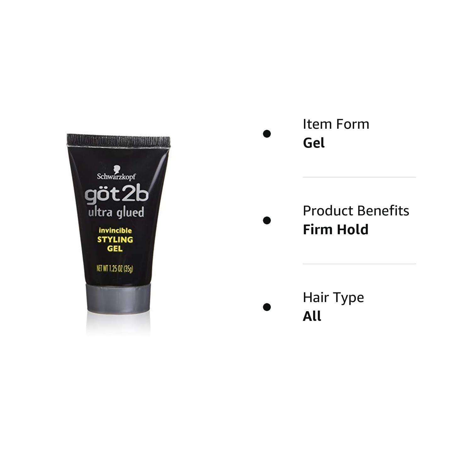 2-Pack Got2b Ultra Glued Invincible Styling Gel 1.25 oz - Long-Lasting ...