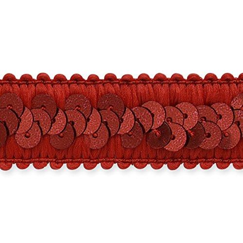 Darcey Sequin Stretch Red Trim - 5 Yard Cut | Shop Trims by the Yard ...