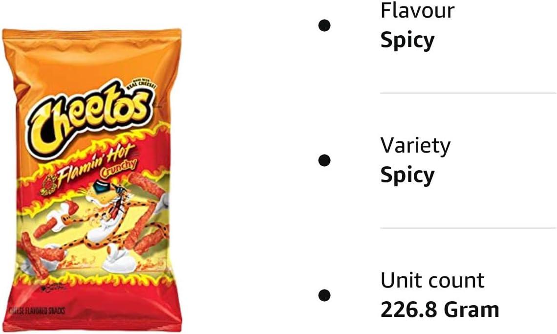 Cheetos Spciy Flamin Hot Crunchy 8oz/226.8g US IMPORT | Buy Now with ...