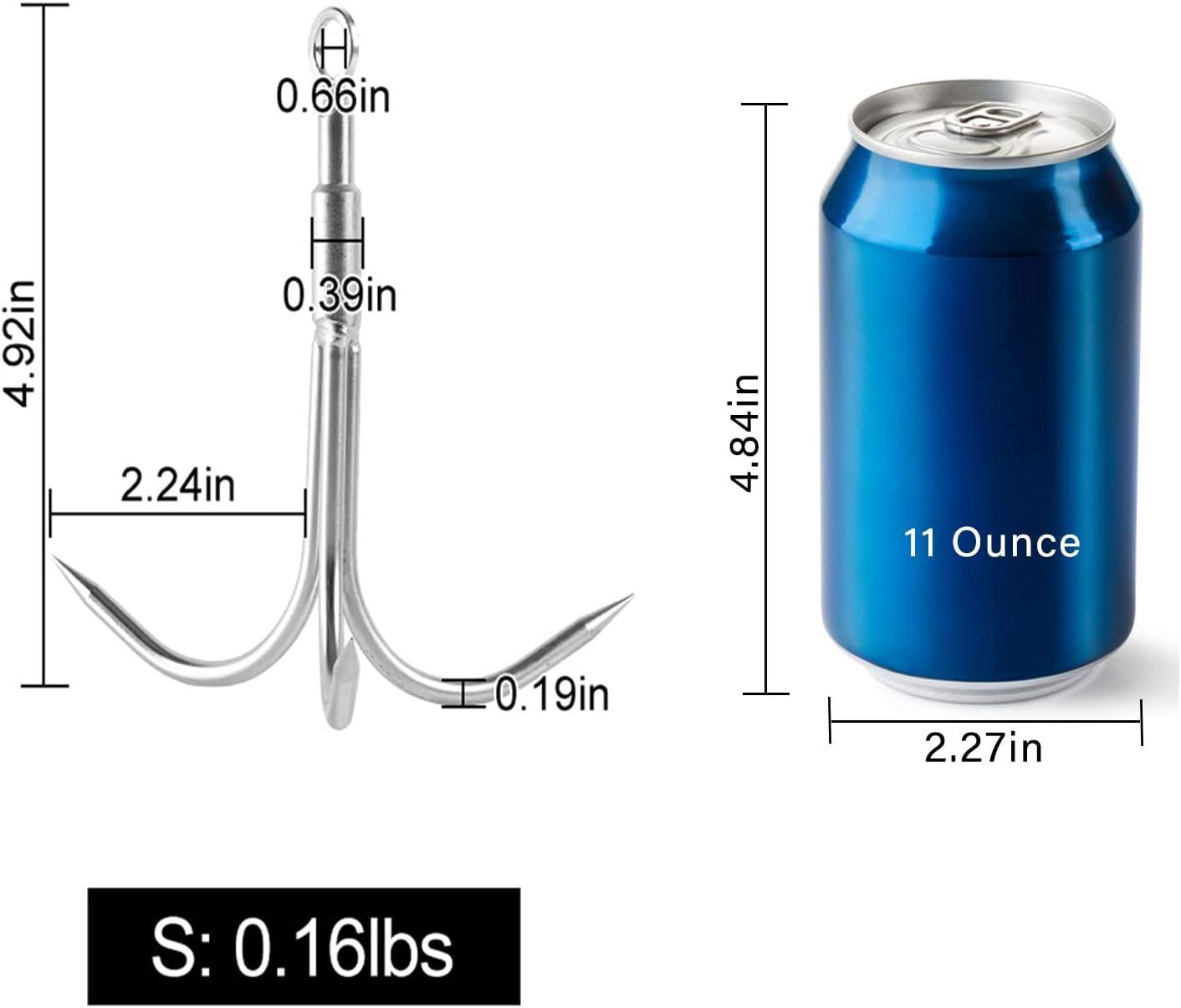 Stainless Steel 3-Claw Grappling Hook for Tree Climbing and Limb ...