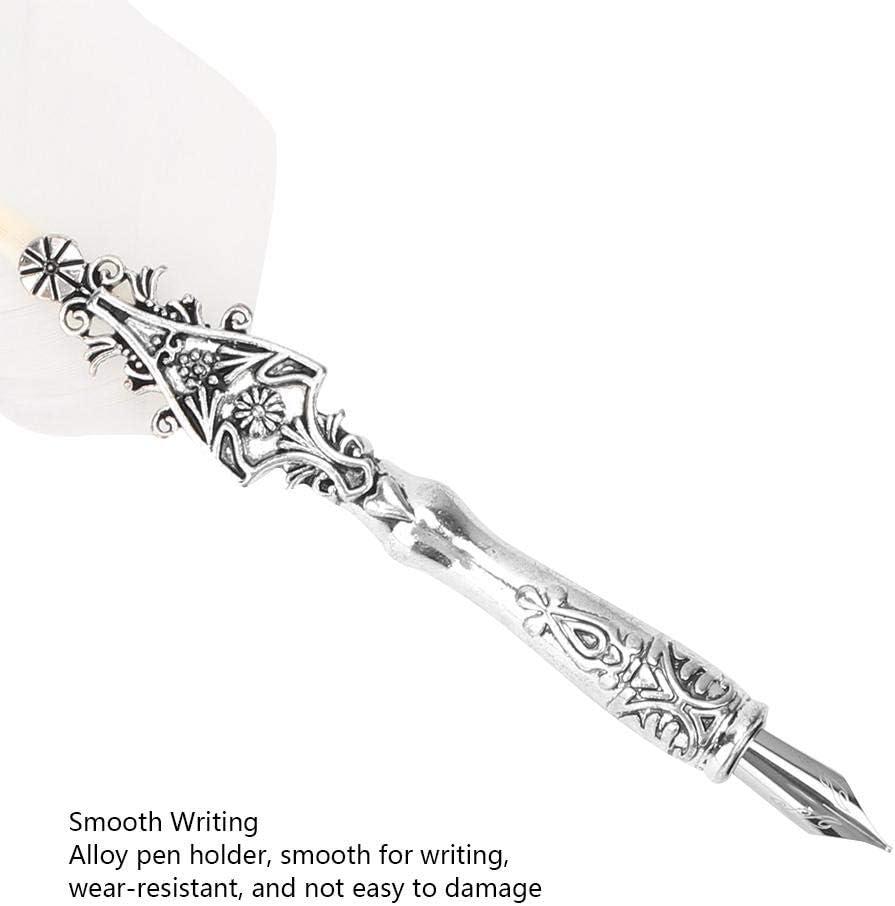 Ciglow Retro Feather Quill Calligraphy Pen Set with 5 Changeable Tips ...