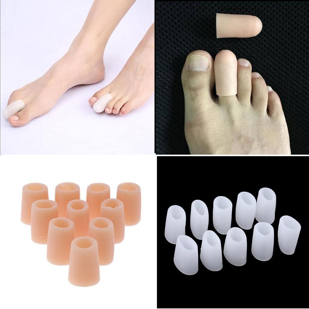 Barenx Silicone Finger Toe Tubes (10 Pairs) - Corn Pads Protectors for ...
