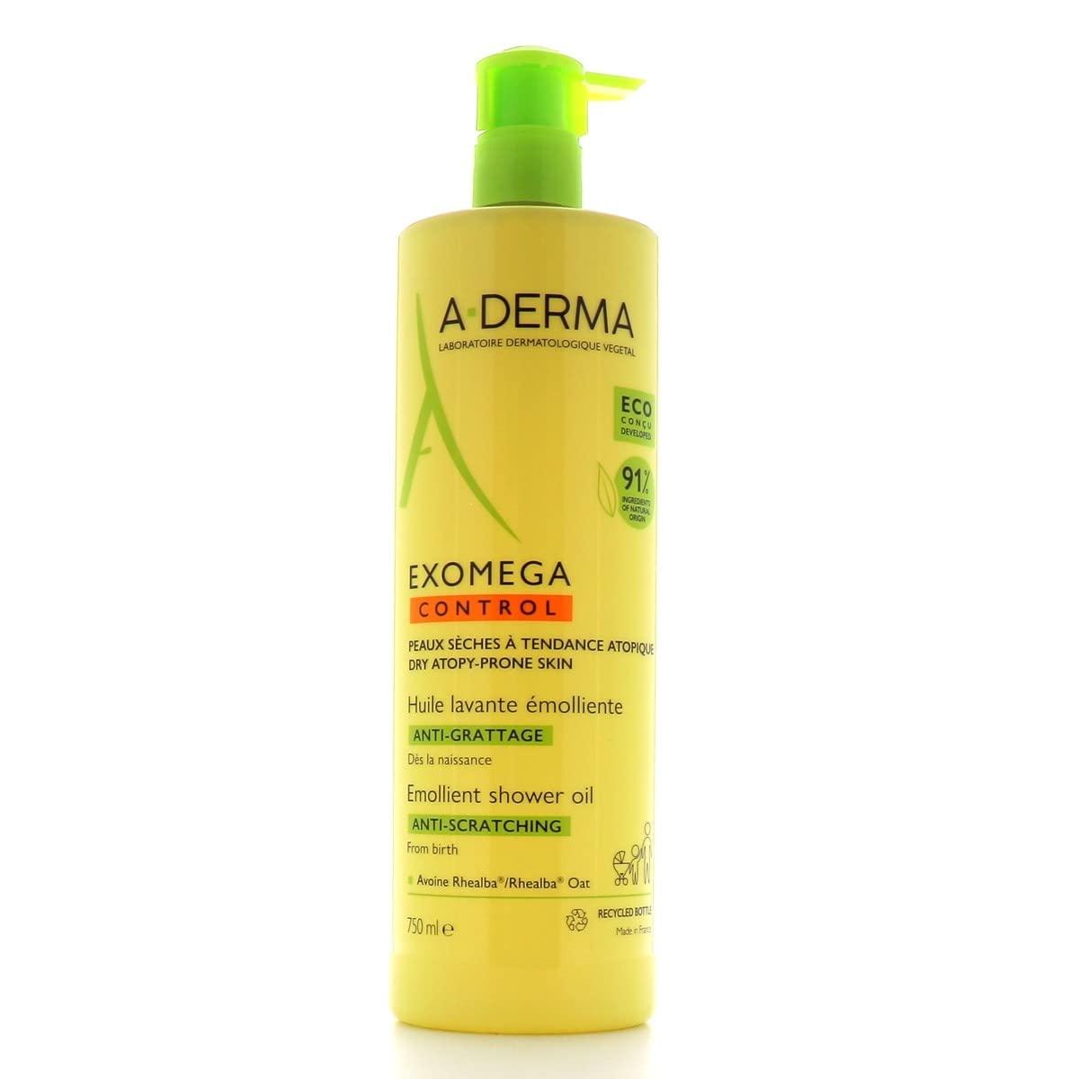 A-DERMA Exomega Control Emollient Shower Oil 750ml - Anti-Scratching ...