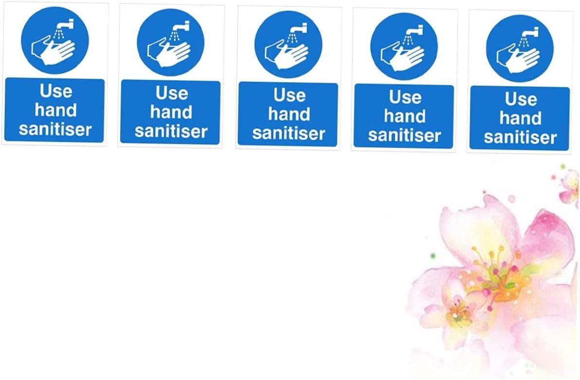 Set of 5 Wash Your Hands Sticker Set - Hand Sanitizer Sign for ...