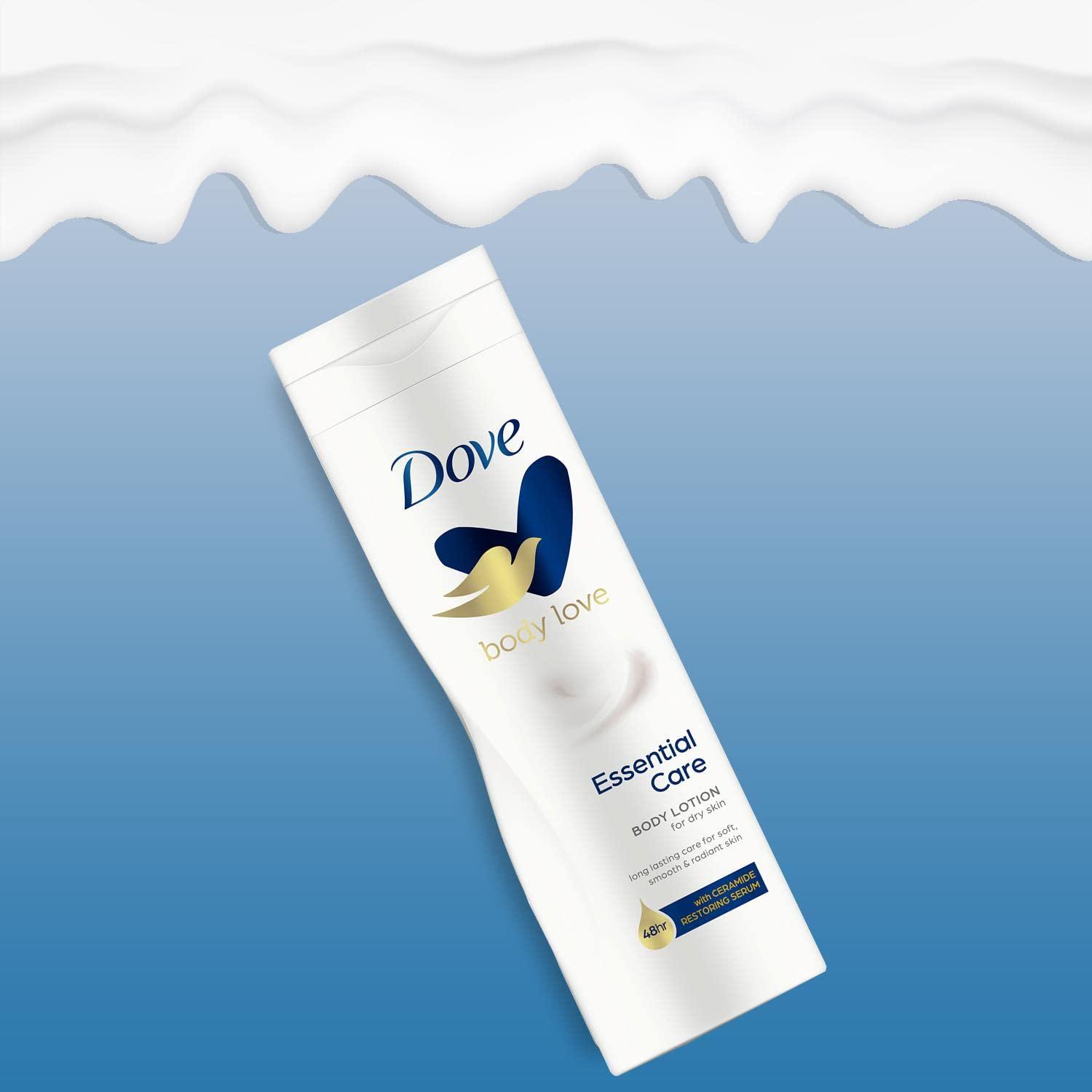 Dove Essential Nourishment Body Lotion 400ml - Pack of 3 | Hydrating ...
