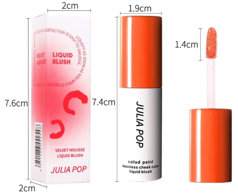 Mysense Orange Liquid Blush Makeup - Weightless Cream Blush for Cheeks ...