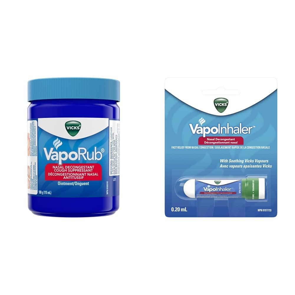 Vicks VapoInhaler Nasal Decongestant with Soothing Vapors for Temporary ...