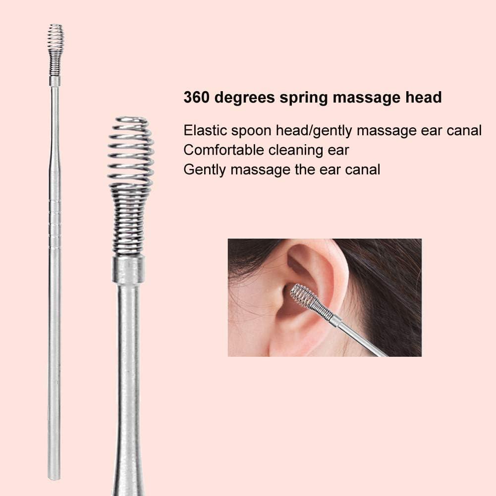 Stainless Steel Ear Wax Picker Kit - 9pcs Spiral Design for 360 Degree ...
