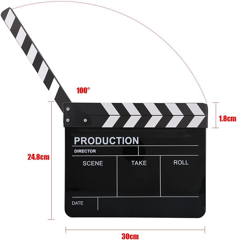 Acouto Acrylic Director Scene Clapperboard with Pen - 11.8 x 9.8 x 0 ...