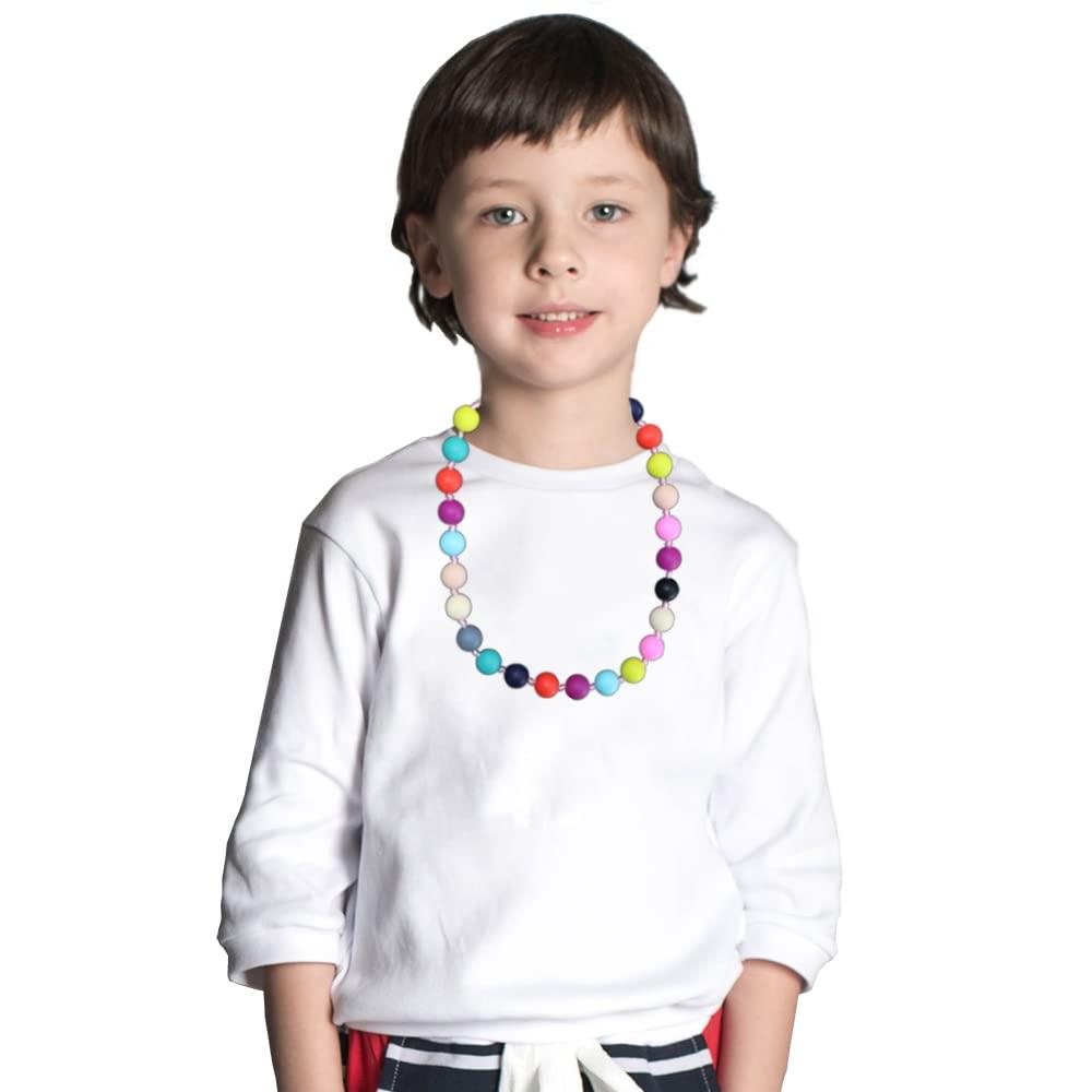 2PCS Silicone Chew Necklaces for Sensory Kids with Autism - Teething ...