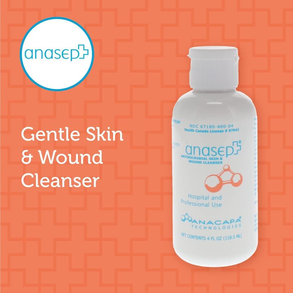 Anasept Antimicrobial Skin & Wound Cleanser - 4 oz Bottle with ...