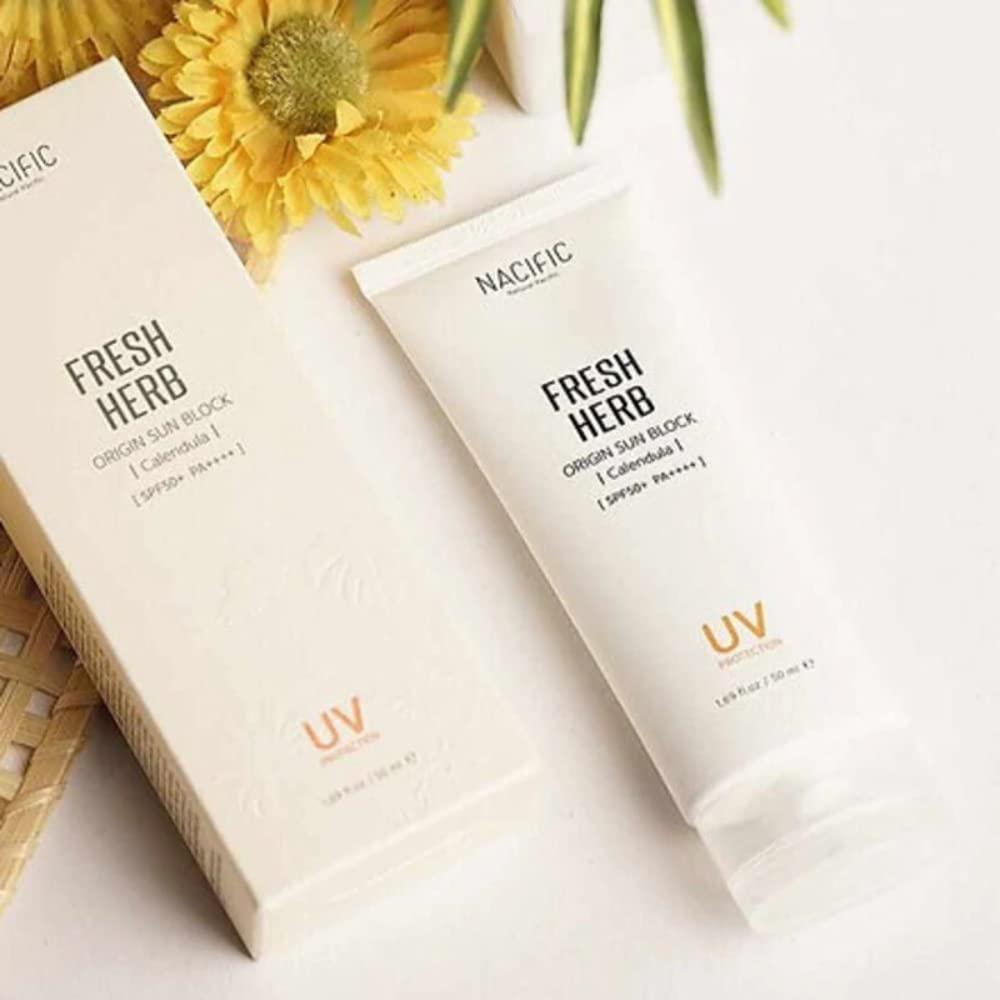 Nacific Fresh Herb Origin Sun Block SPF50+ PA++++ 50ml - Oil-Free Non ...