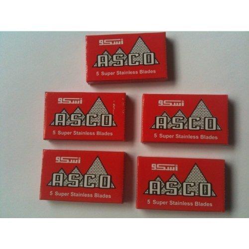 25 ASCO Super Stainless Double Edge Safety Razor Blades - Premium ...