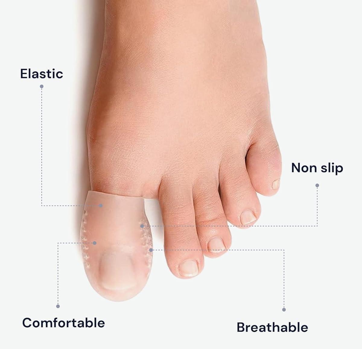 10 Pcs Big Toe Cap Breathable Toe Protector Toe Cover Sleeves with ...