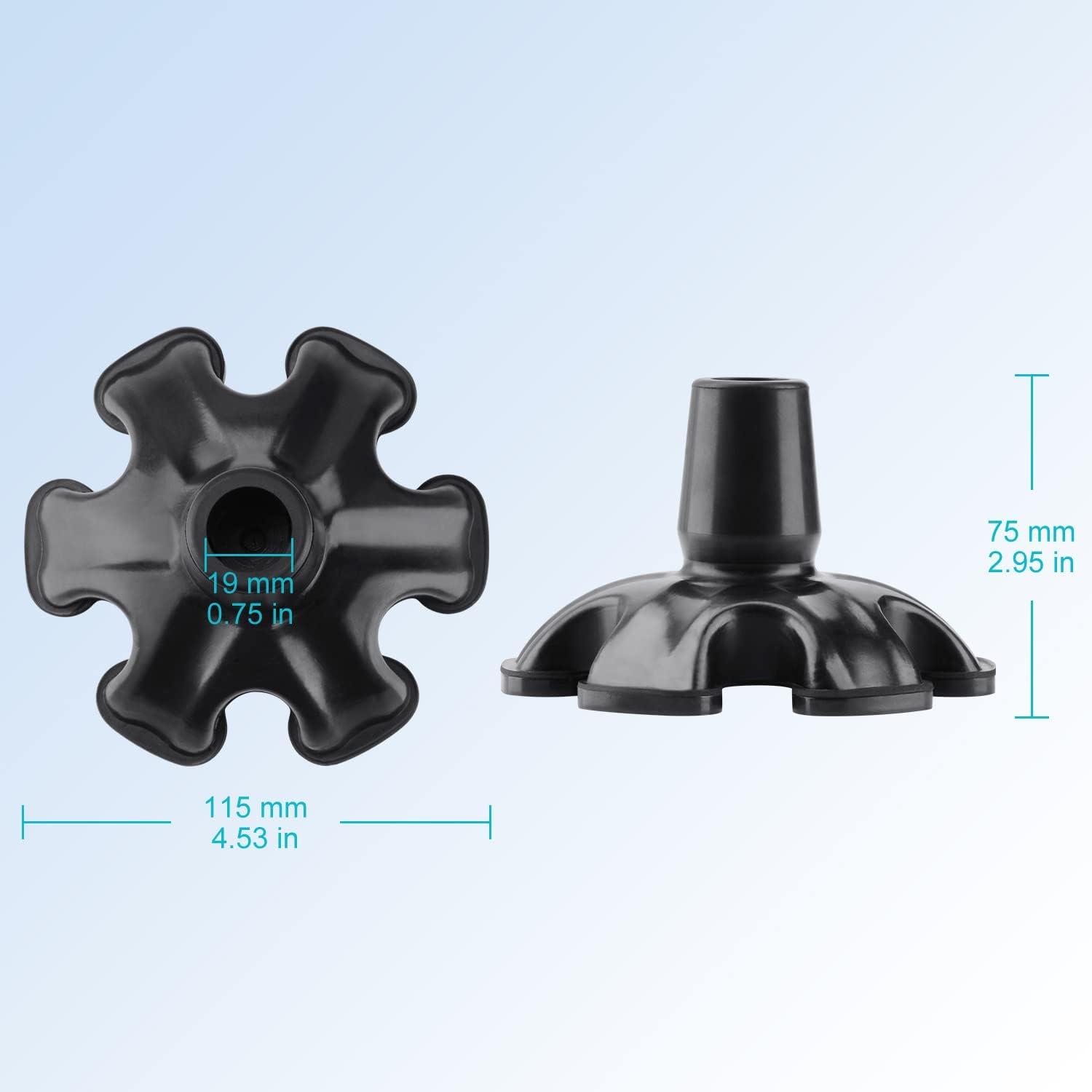 Supregear 6-Prong Non-Slip Rubber Cane Tip for 19mm Standard Walking ...