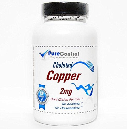 Chelated Copper 2mg Capsules - PureControl Supplements // 100 Count ...