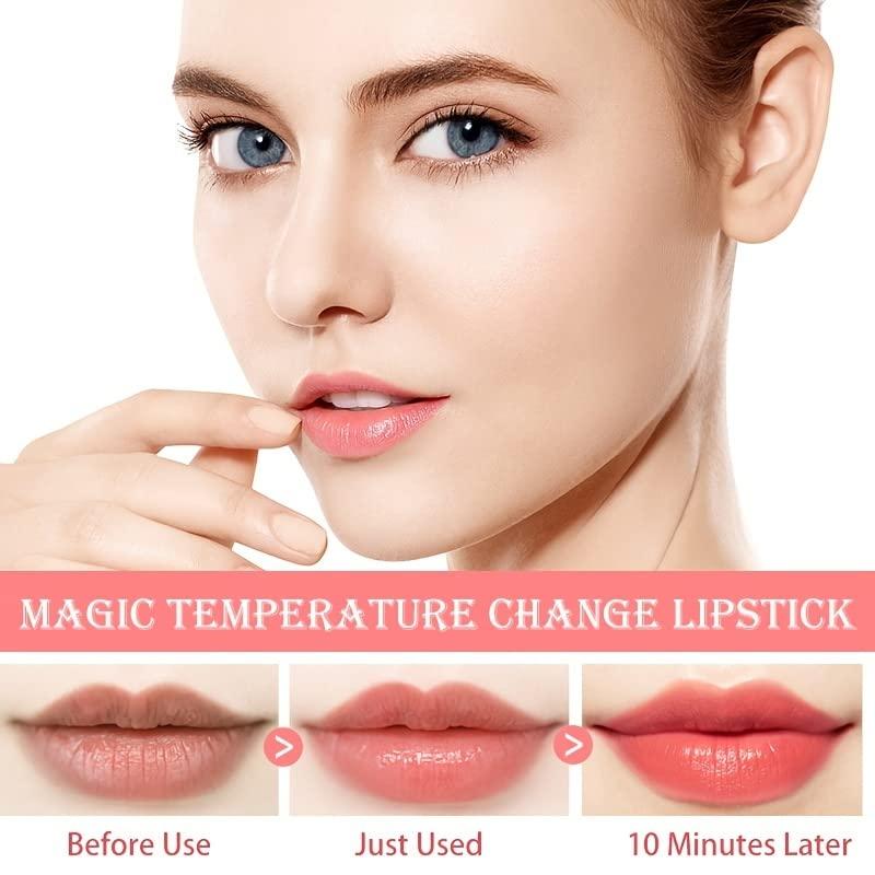 ASUSO Color Changing Lip Gloss 6-Piece Set - Waterproof & Long-Lasting ...