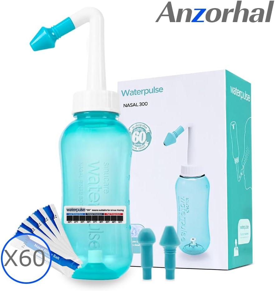 NASE DISCHE SET - ANZORHAL Adult Nasal Douche 300ml | 60 Salt Bags ...