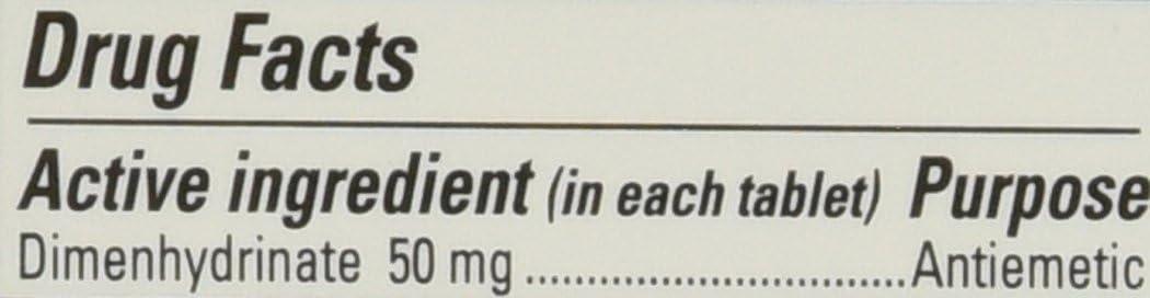 Dramamine Dimenhydrinate 50mg Chewable Tablets - Orange Flavor - 8 ...