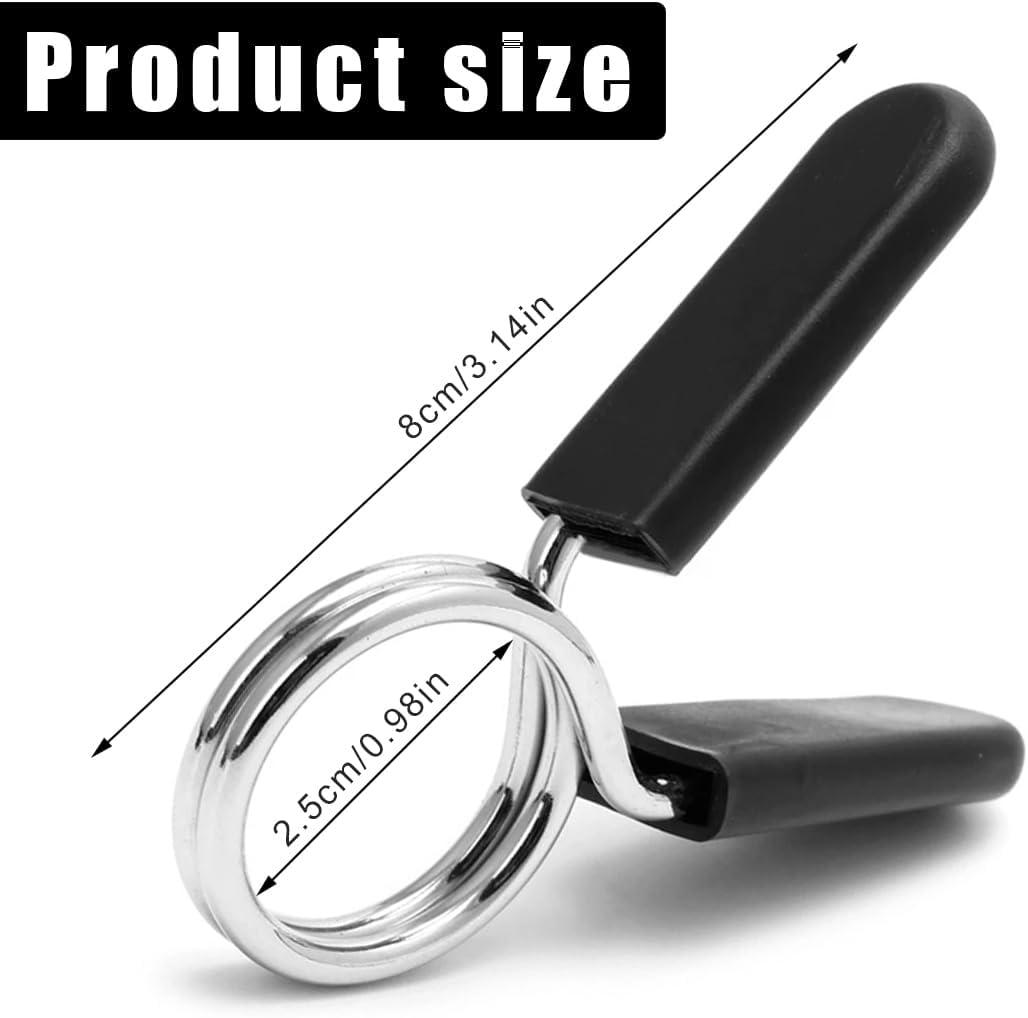 BCBF 2 Pack 25mm Barbell Clips - Durable Dumbbell Spring Locks for ...