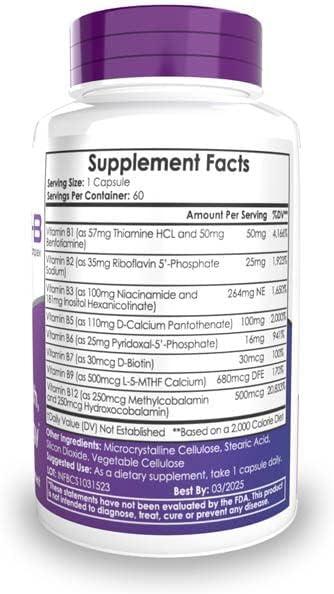 Nootropics Depot Infini-B Capsules | Vitamin B Complex for Energy, Mood ...