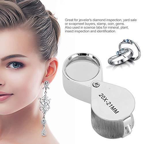 Portable Magnifying Glass - 20x/30x Jewelry Magnifier for Reading ...