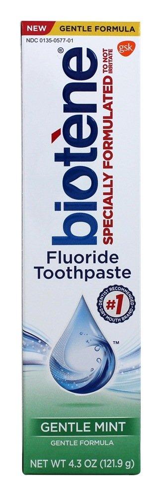 Biotene Gentle Mint Fluoride Toothpaste 4.3 oz - Moisturizing Formula ...