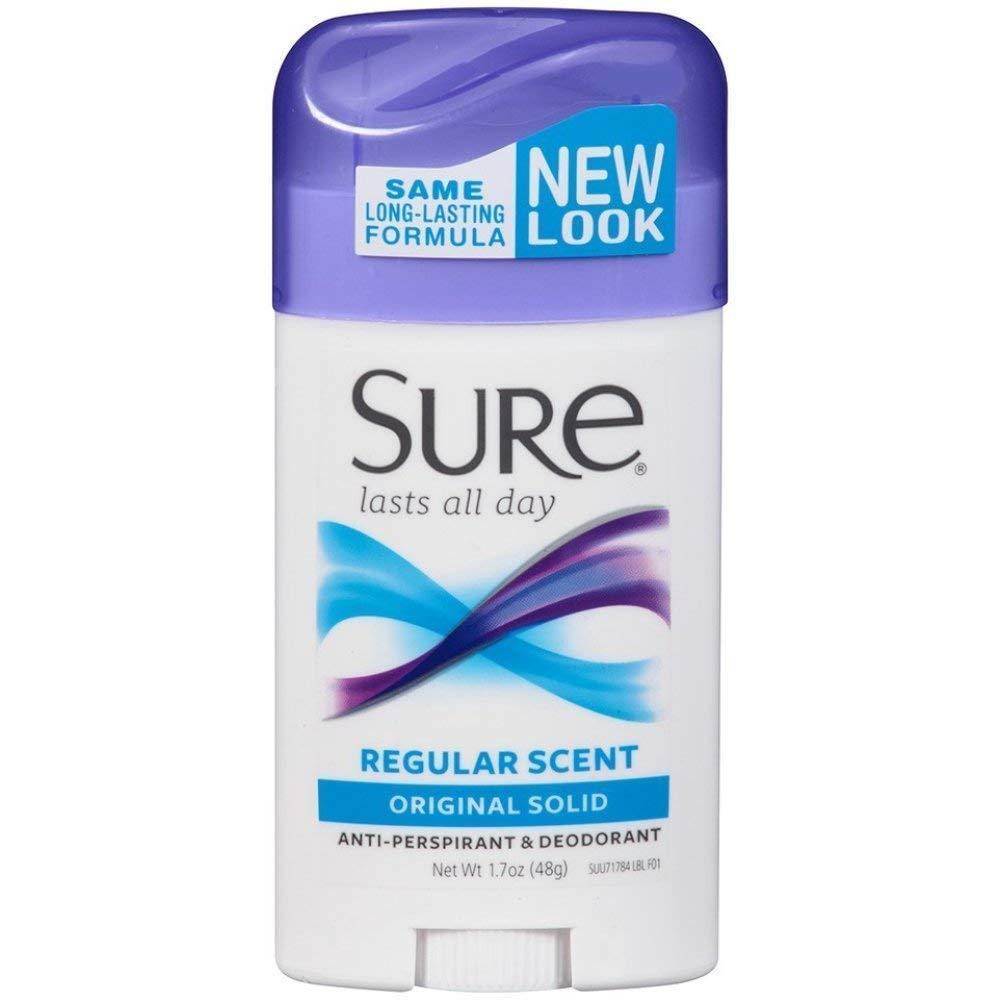 Sure Original Solid Regular Scent Anti-Perspirant Deodorant 1.7oz Pack ...