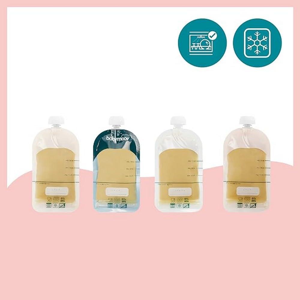 Babymoov 20 Reusable Baby Food Pouches - Refillable Squeeze Pouch for ...