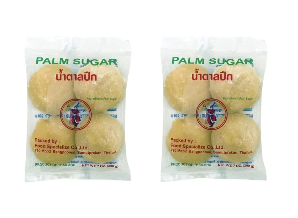 Palm Sugar Pamai Pai Double Pack - 2 x 200g Thai Dancer Slices ...