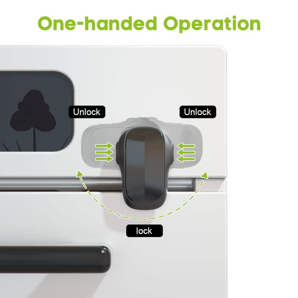 SAFELON Baby Safety Oven Door Lock - Double Button Kitchen Safety Lock ...