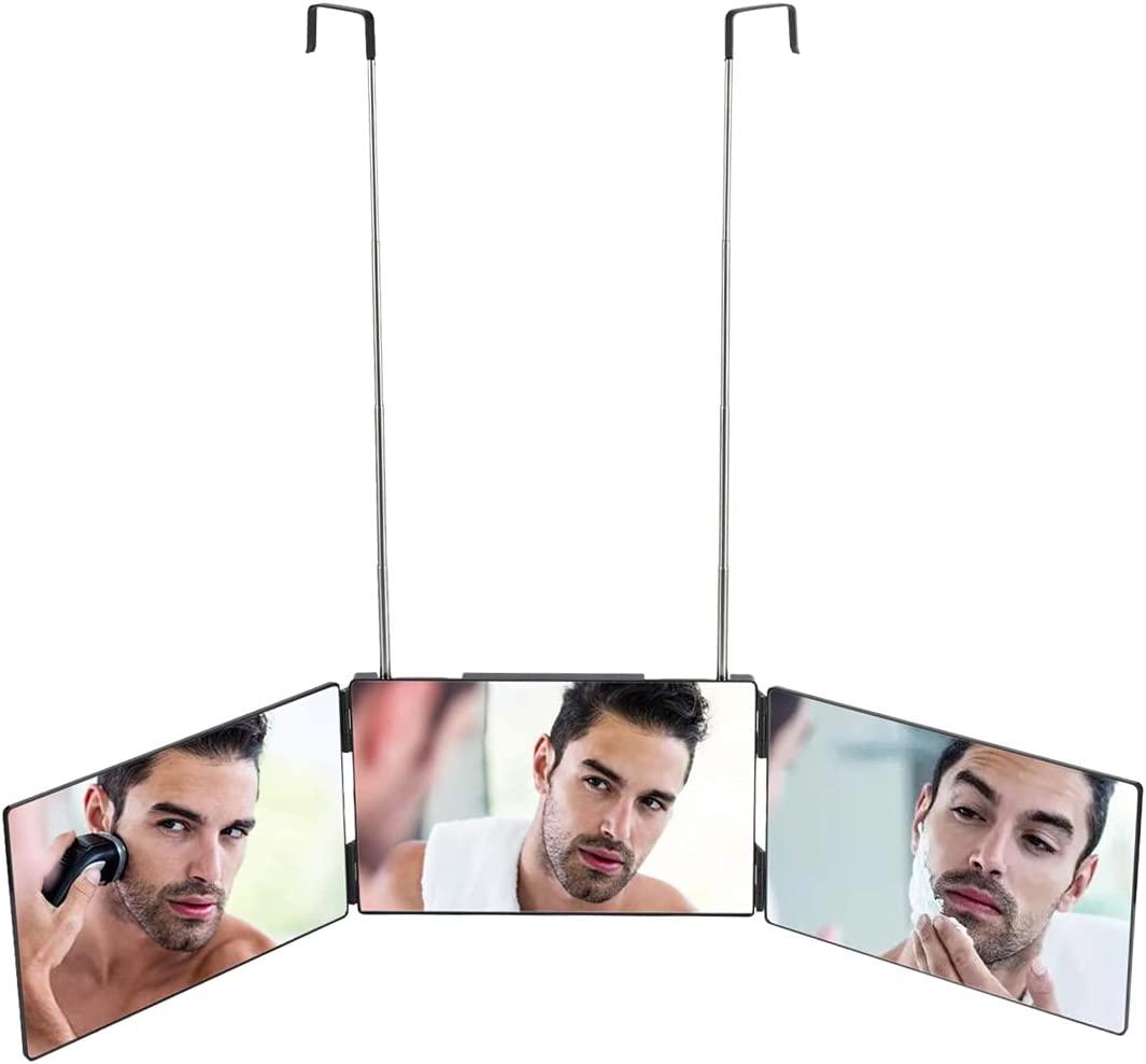 Evuioas 3 Way Mirror - Height Adjustable for Self Hair Cutting, Makeup ...