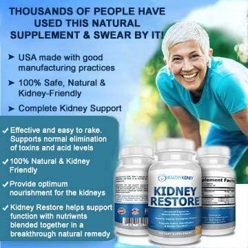 Kidney Restore - Kidney Cleanse & Health Supplement for Normal Kidney ...