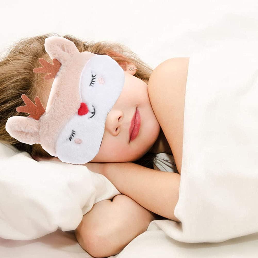 4 Pack Rabbit Sleeping Mask for Girls Soft Plush Blindfold Cute Rabbit ...