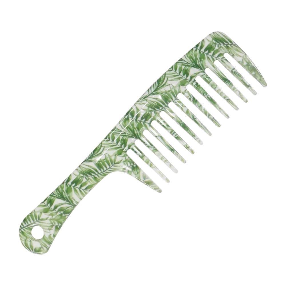 2PCS Water Printing Large Toothed Comb With Straight Handle Wide ...