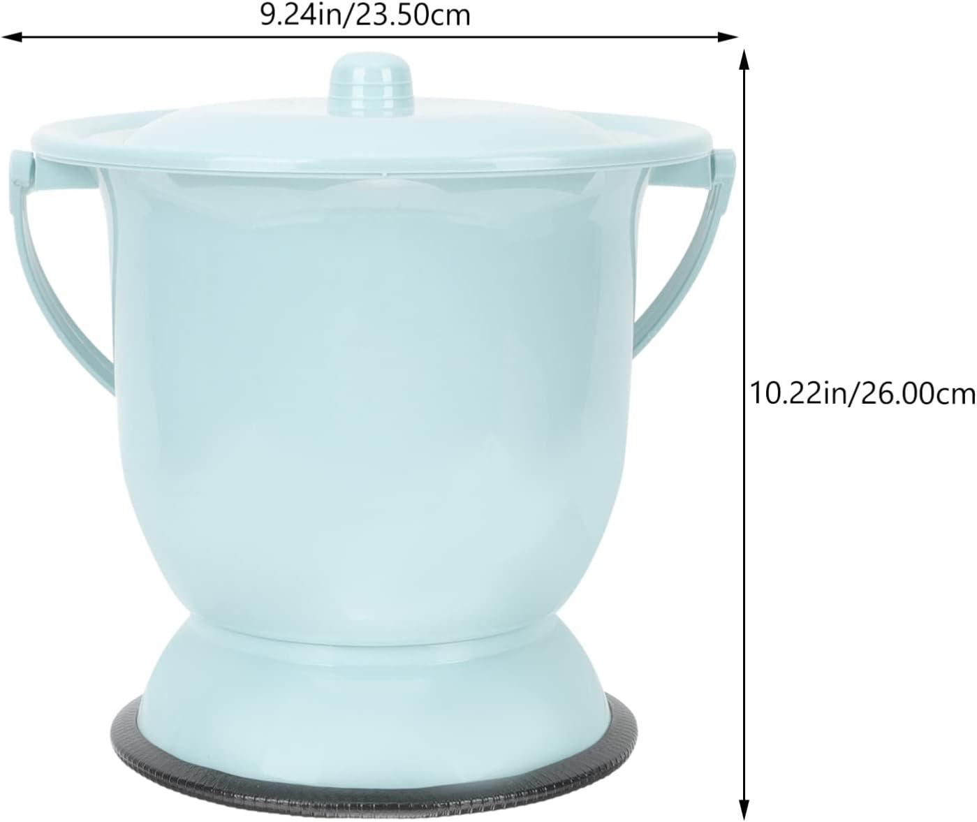 Chamber Pot Commode Bucket with Lid Bedside Commode Replacement Pail ...