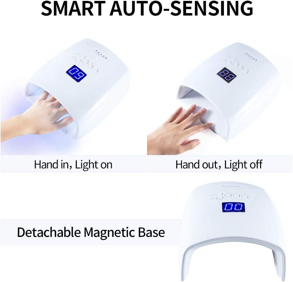 Rechargeable UV LED Nail Lamp with Automatic Sensor | Cordless Gel Nail ...