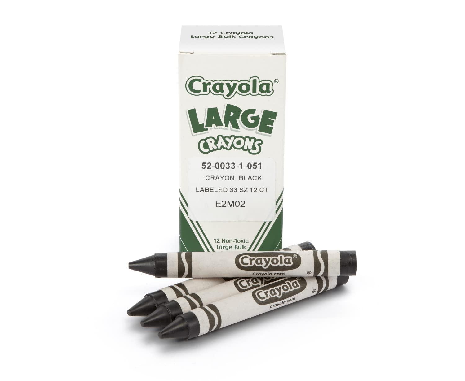 Crayola Large Black Crayons for Kids - 12 Count | Art Tools for ...