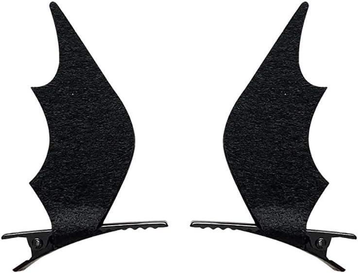 Cute Angel Wings & Bat Hair Clips Set for Halloween Cosplay - 2 Pairs ...
