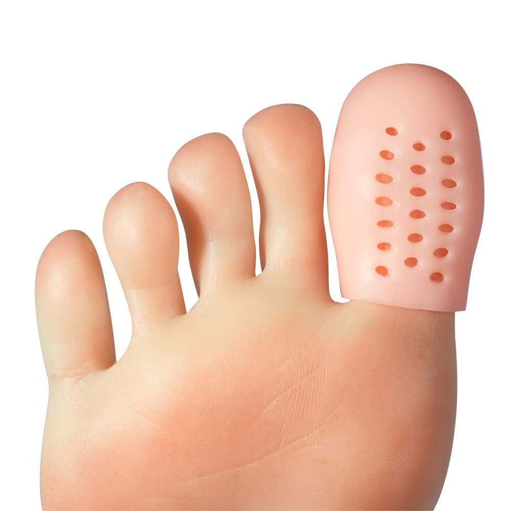 Big Toe Cap Support 10 Pack - Beige Breathable Toe Protectors for ...