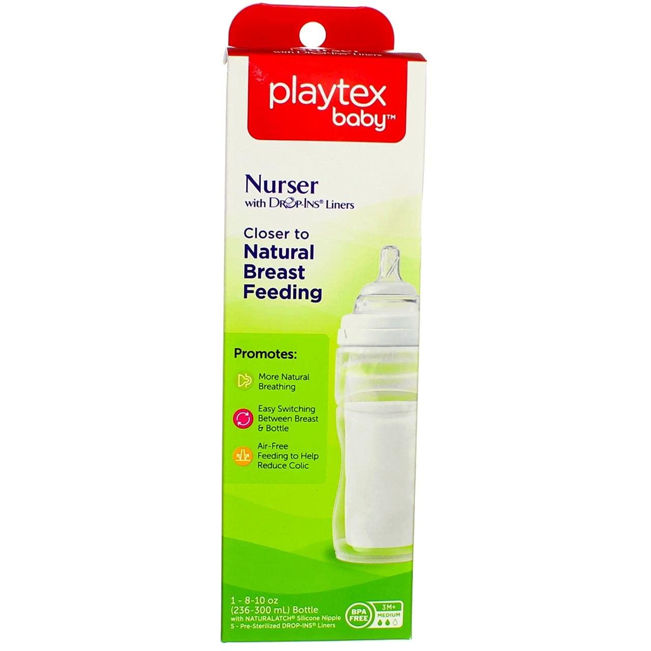 Playtex Nurser Drop-Ins Liners Premium 8-10 oz BPA-Free Bottle for Baby ...