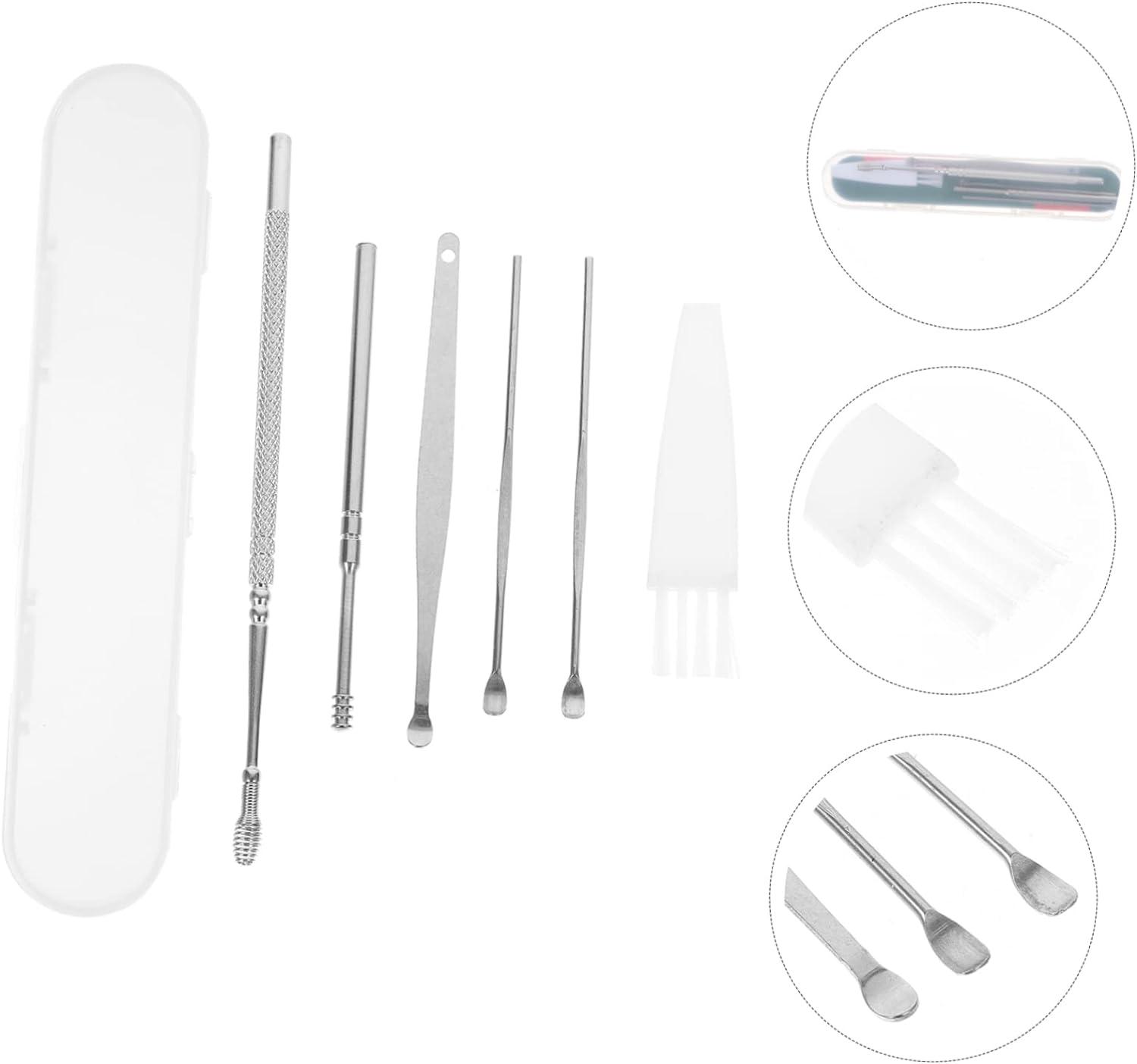 Lurrose 4 Sets Ear Pick Tool - Stainless Steel Ear Wax Removal Kit for ...